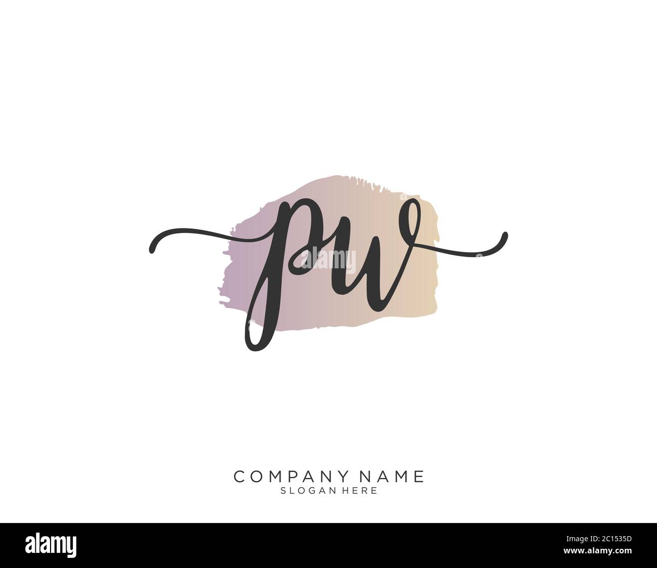Pw initials logo Stock Vector Images - Alamy