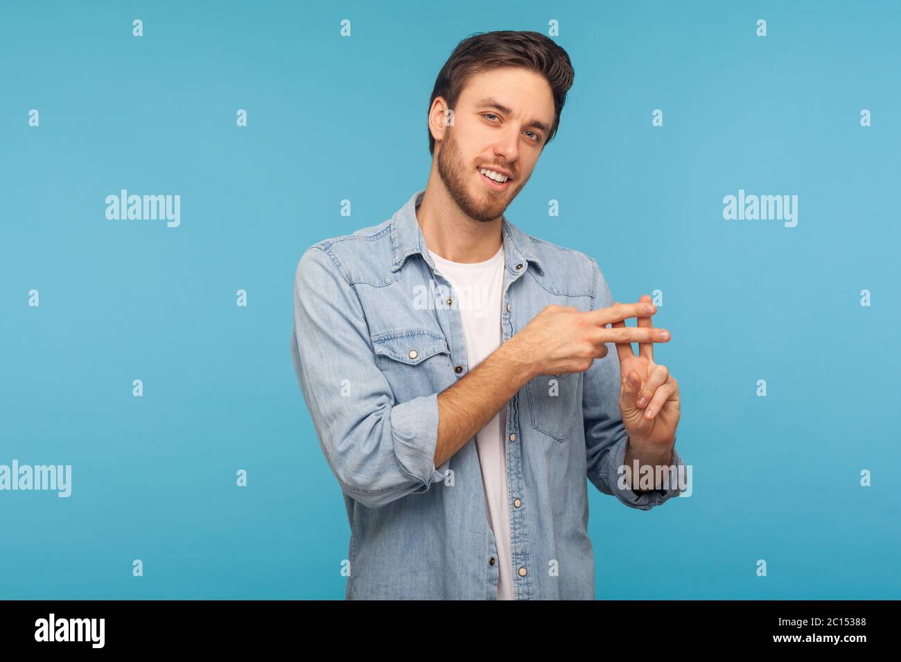 Fingers showing hi-res stock photography and images - Alamy