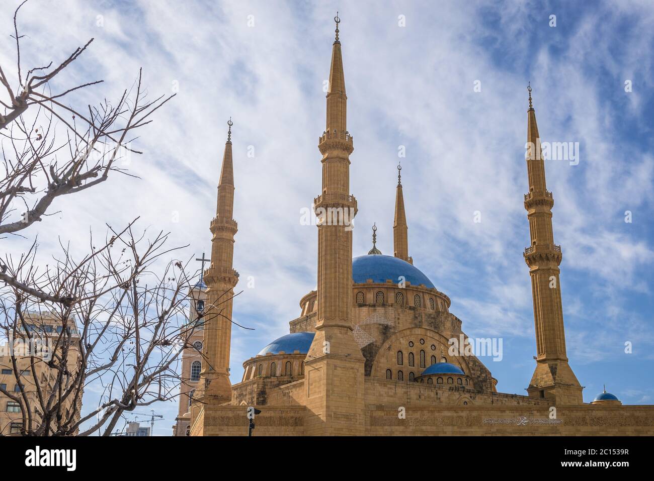 Mohammad Al-Amin Sunni Muslim Mosque also called Blue Mosque, located ...