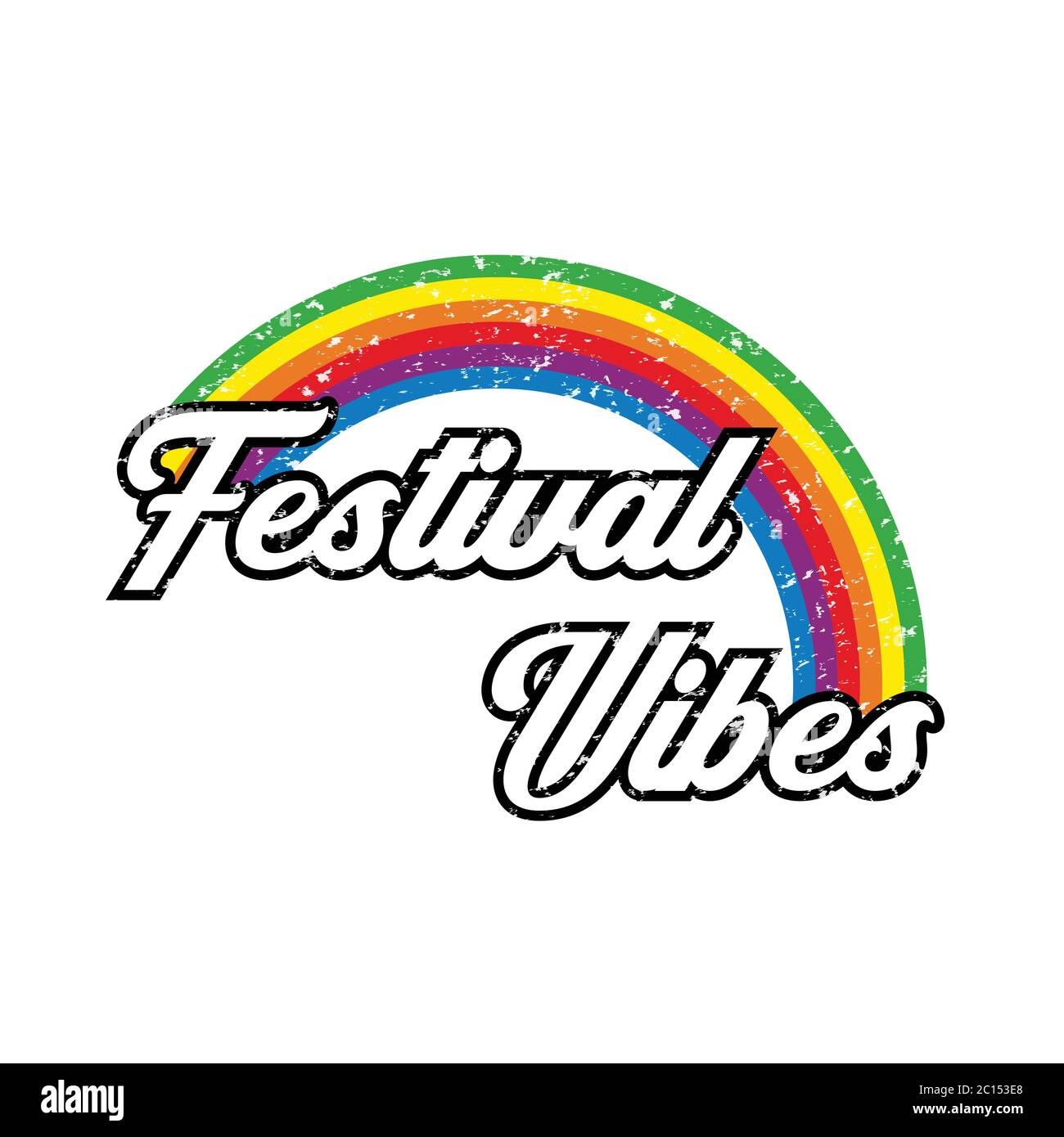 Festival Vibes text on a white background with a rainbow. Perfect for ...