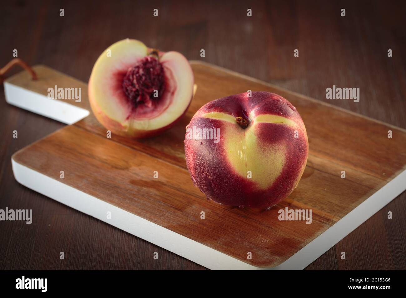 Fresh white peach Stock Photo - Alamy