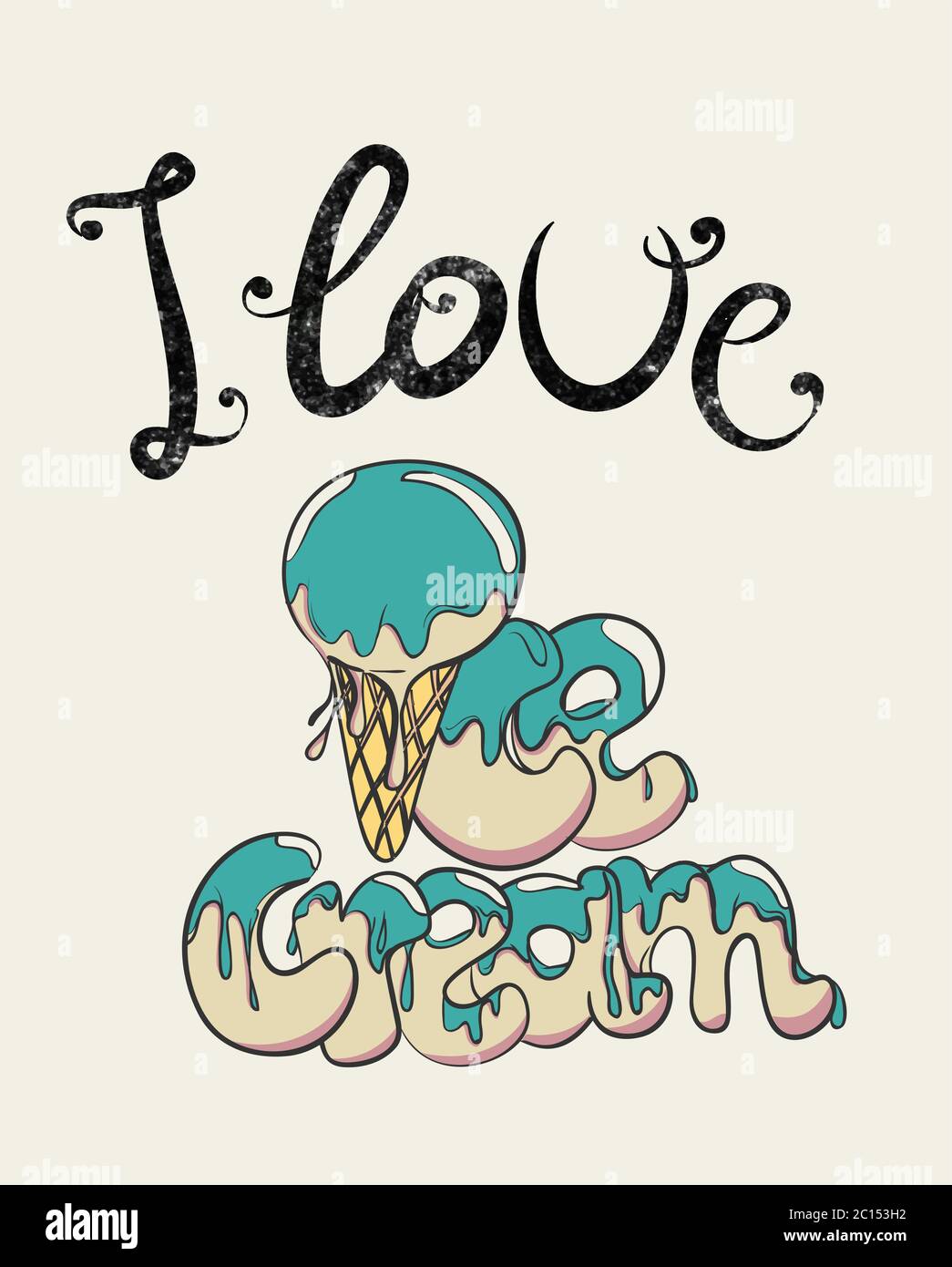 i love ice-cream Stock Vector Image & Art - Alamy