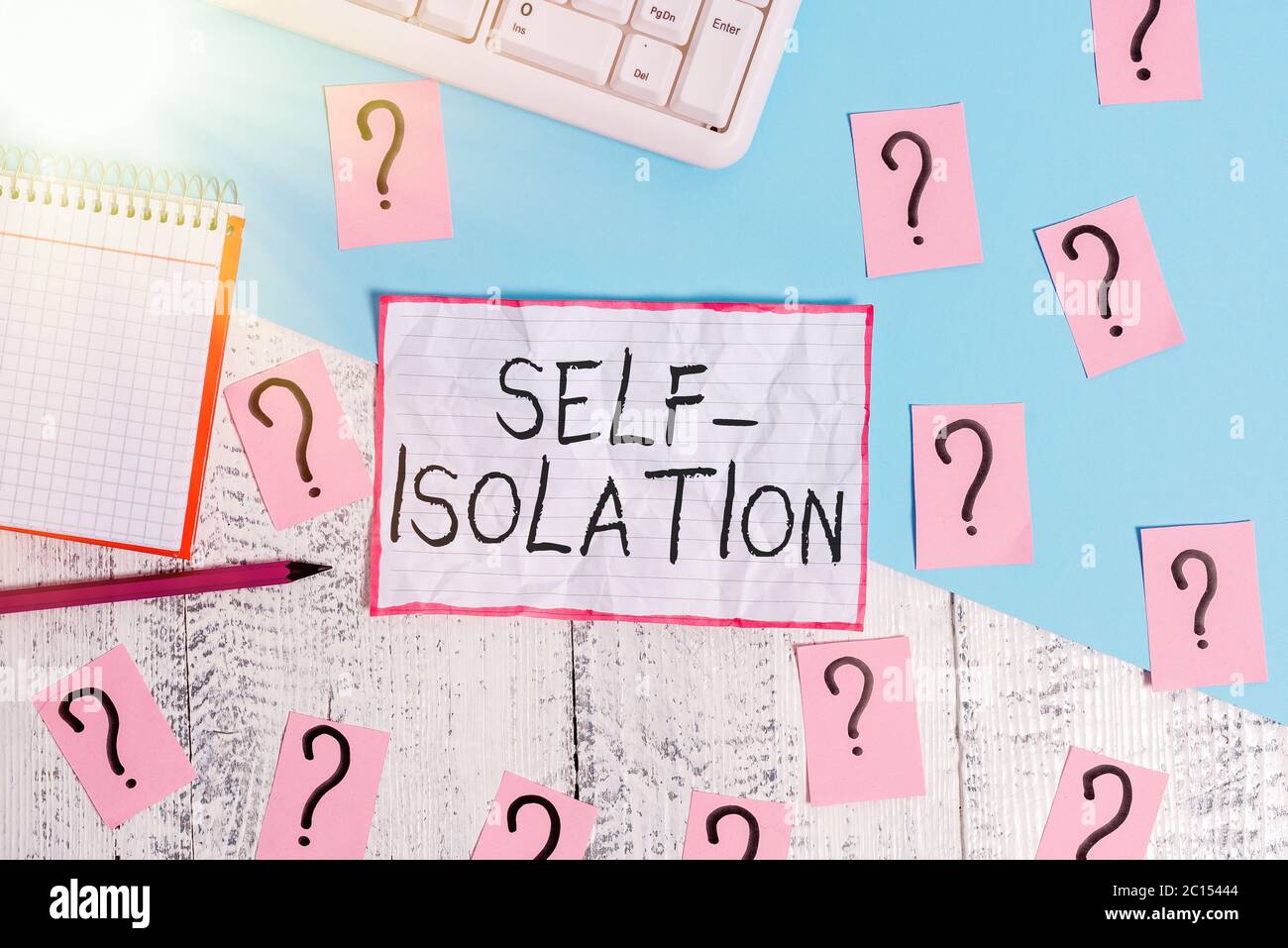 Handwriting text Self Isolation. Conceptual photo promoting infection ...