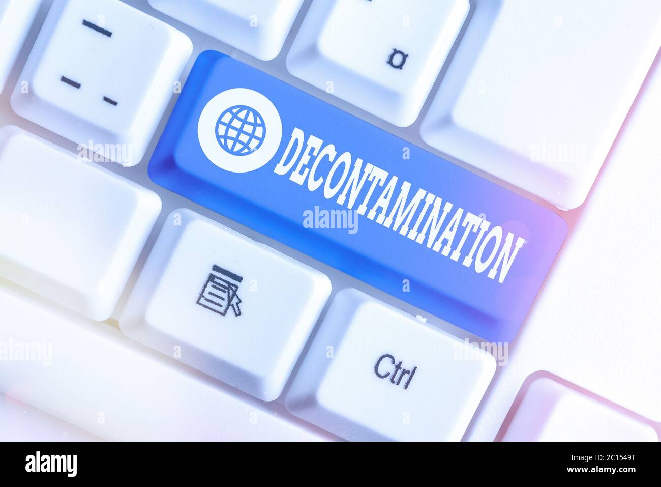 Text sign showing Decontamination. Business photo showcasing ...