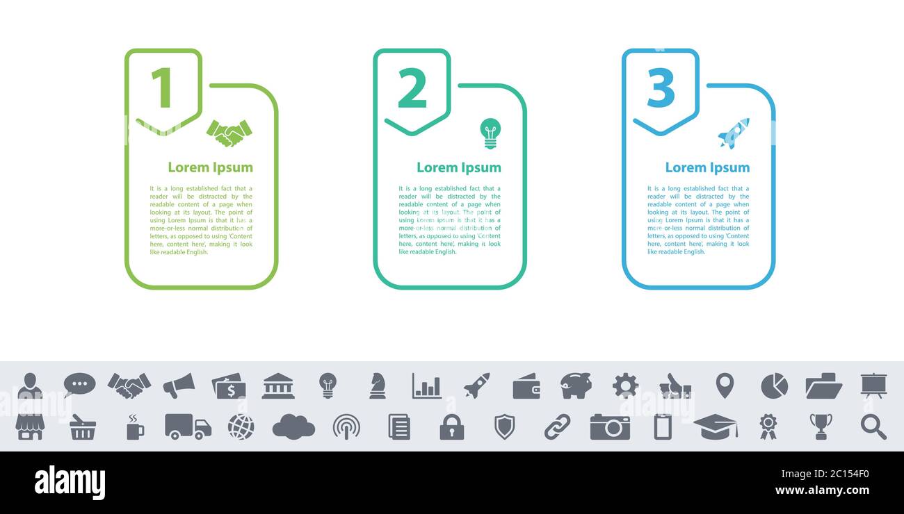 Infographic design business concept vector illustration with 3 steps or ...