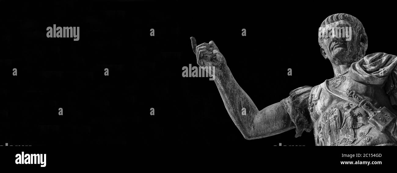 Trajan the conqueror, one of the greatest ancient roman emperor, bronze ...