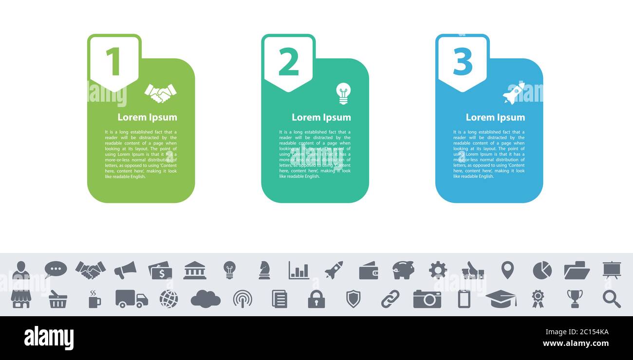 Infographic design business concept vector illustration with 3 steps or ...