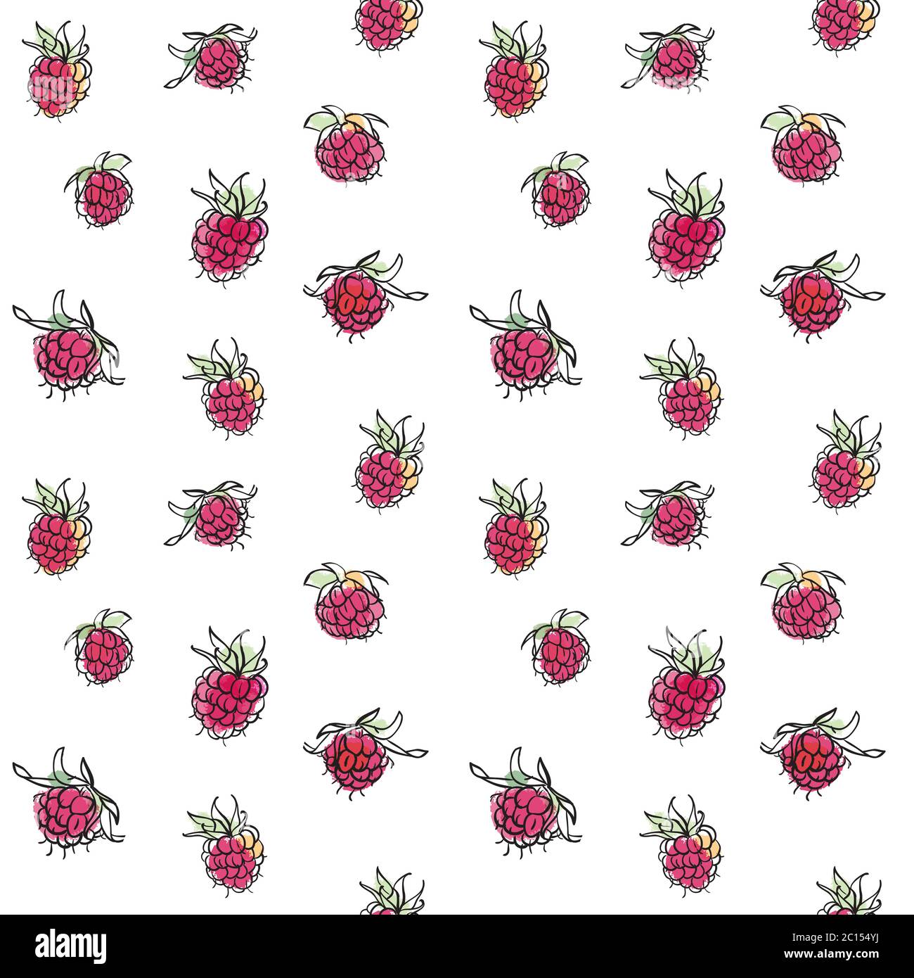 Raspberry seamless pattern Stock Vector Image & Art - Alamy