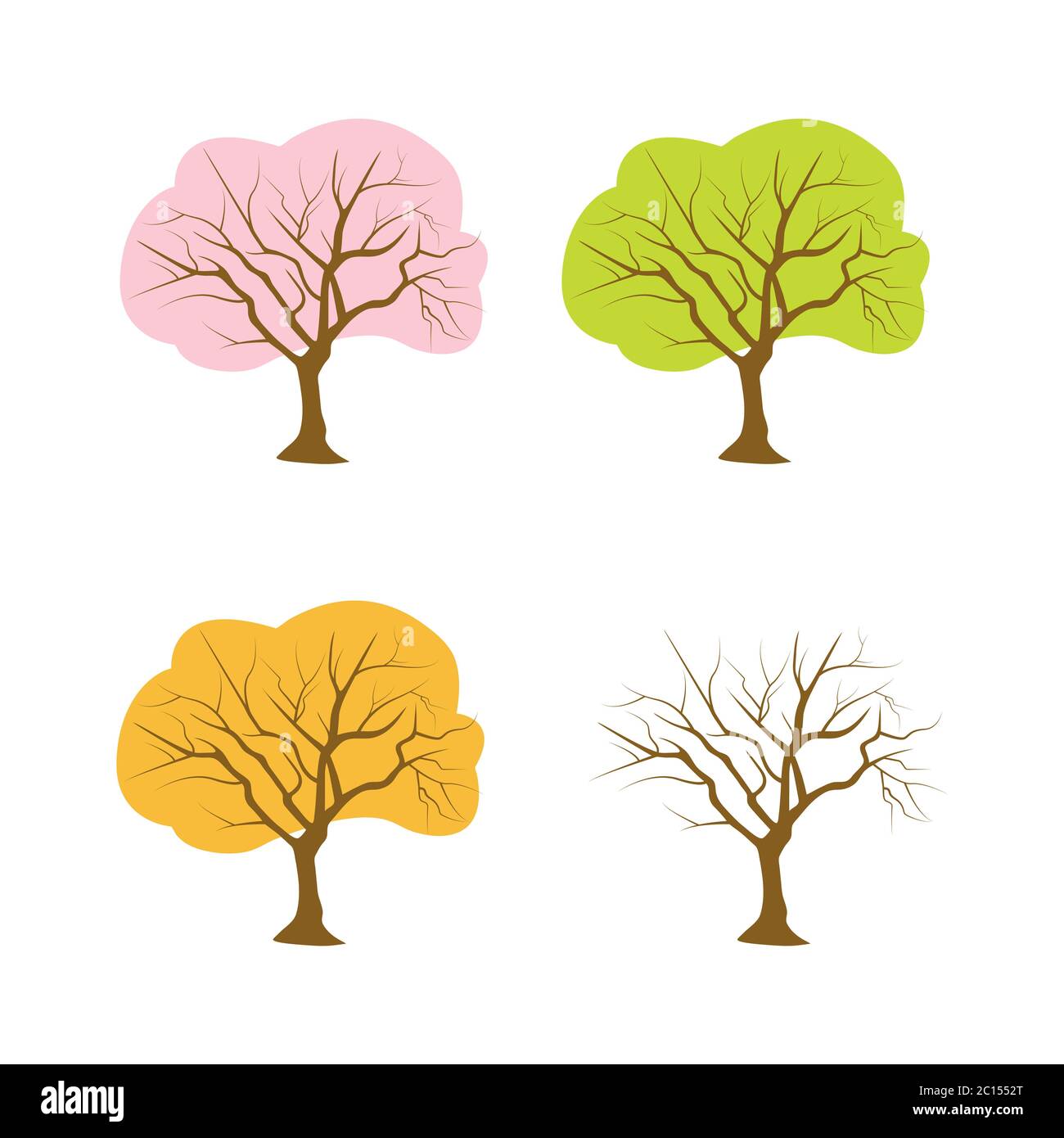 Four seasons spring summer autumn Stock Vector Images - Alamy