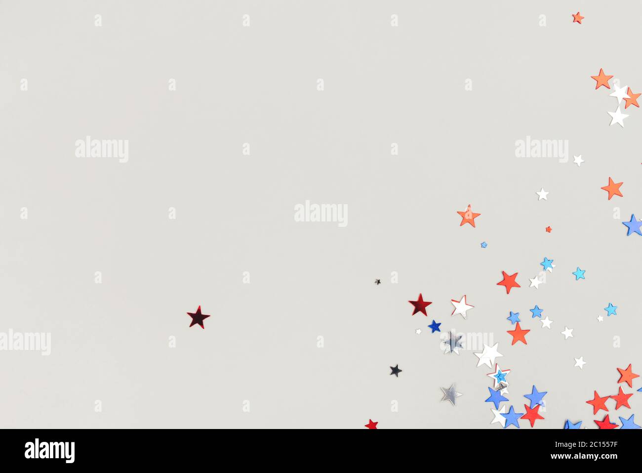 Festive background with confetti in the color of the American flag ...