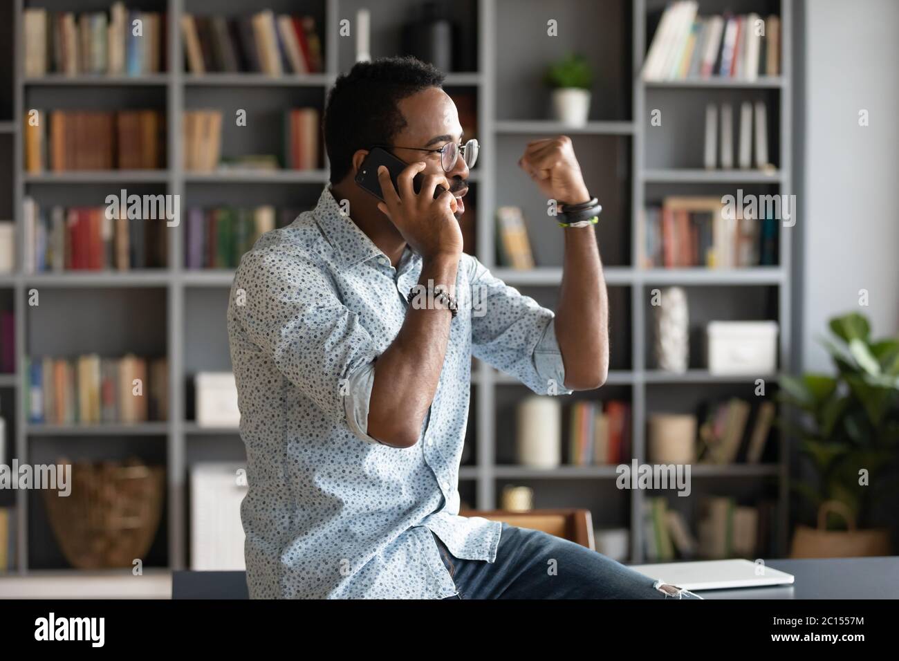 African american business man talking hi-res stock photography and ...