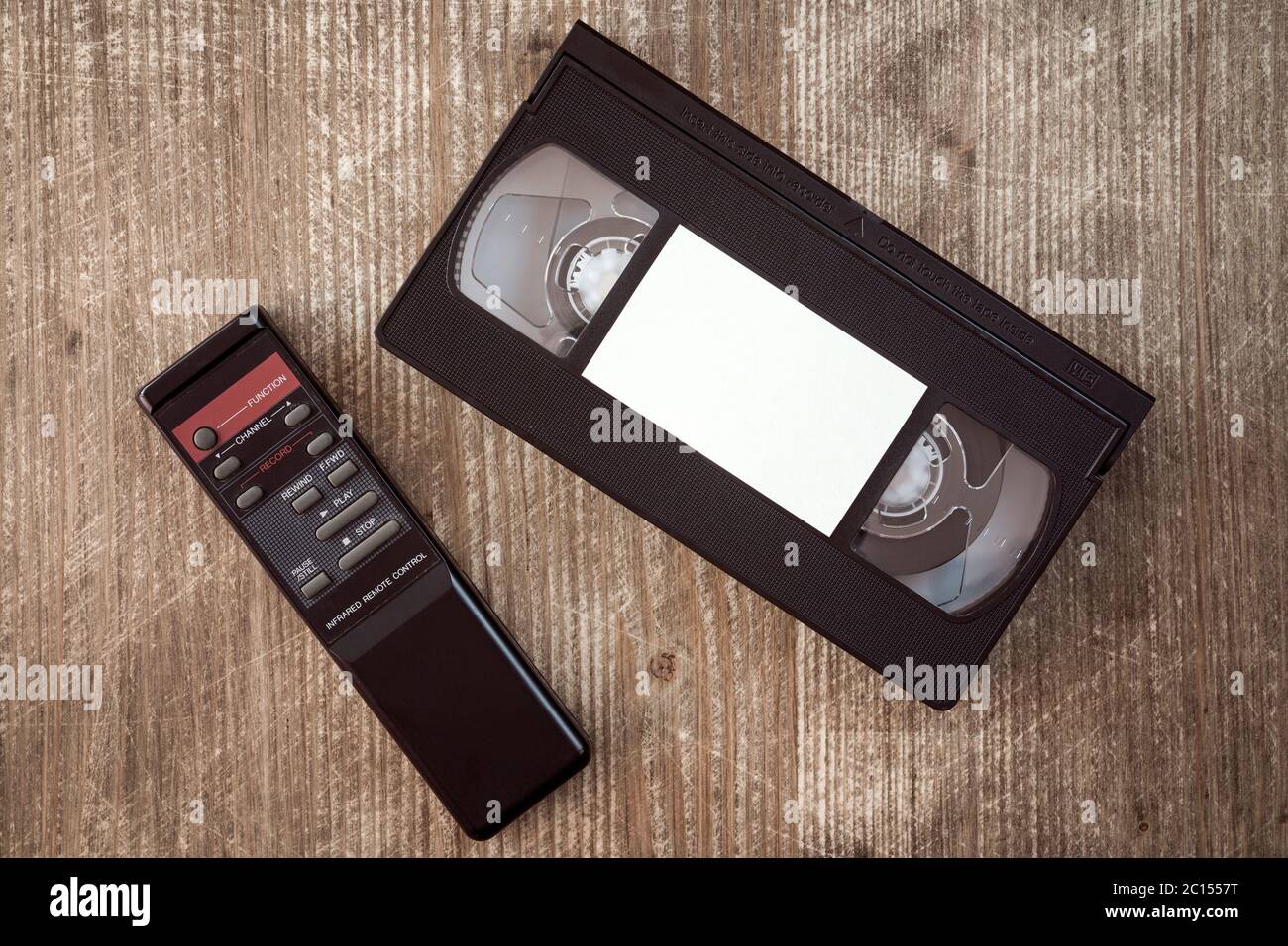VHS cassette and remote control Stock Photo - Alamy