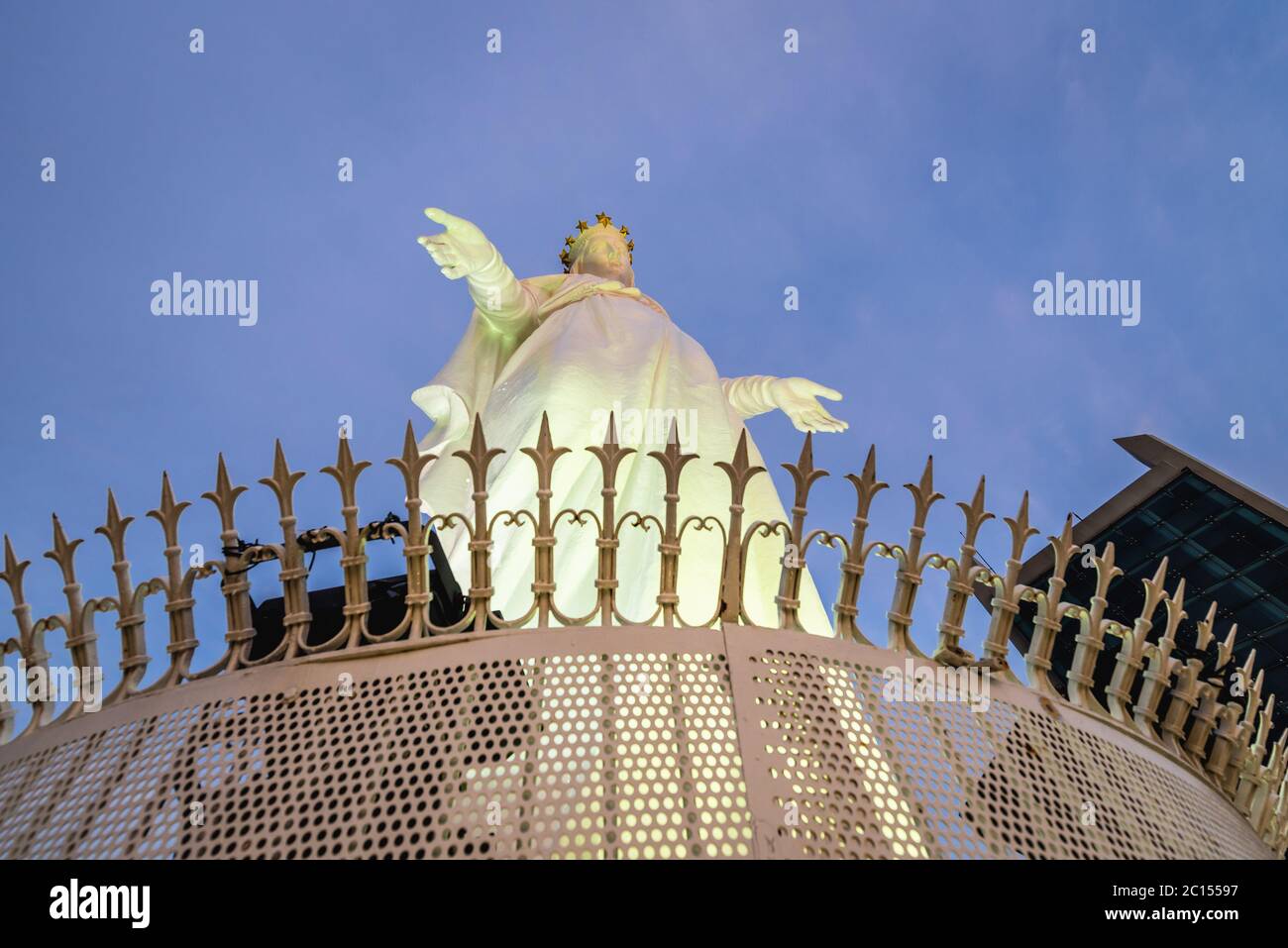 Evening in Our Lady of Lebanon Marian shrine and a pilgrimage site in ...