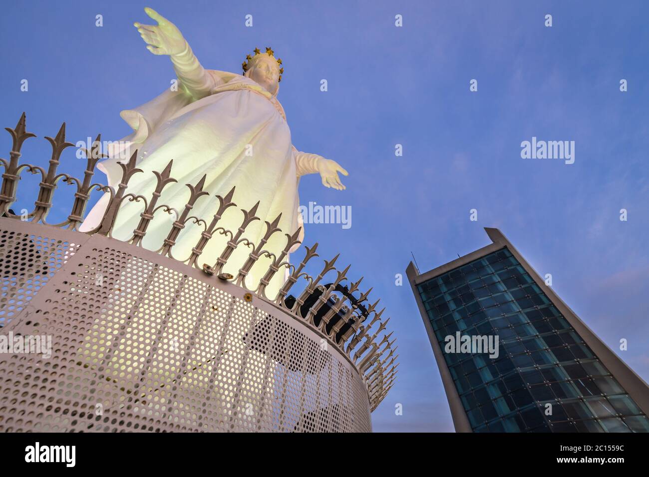 Evening in Our Lady of Lebanon Marian shrine and a pilgrimage site in ...