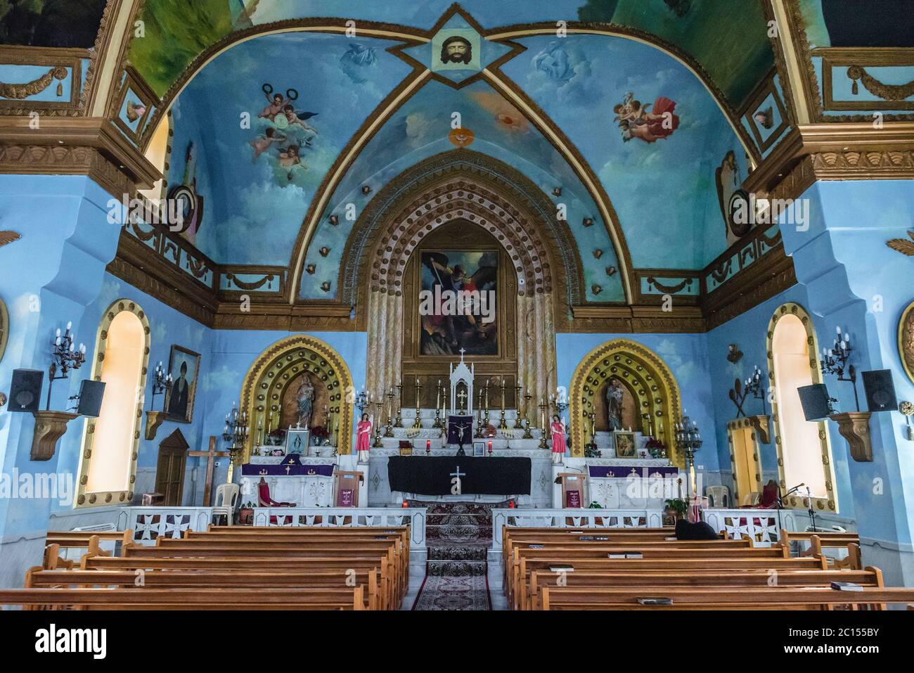 Interior of Saint Michael Maronite Church in Sereel village known also ...