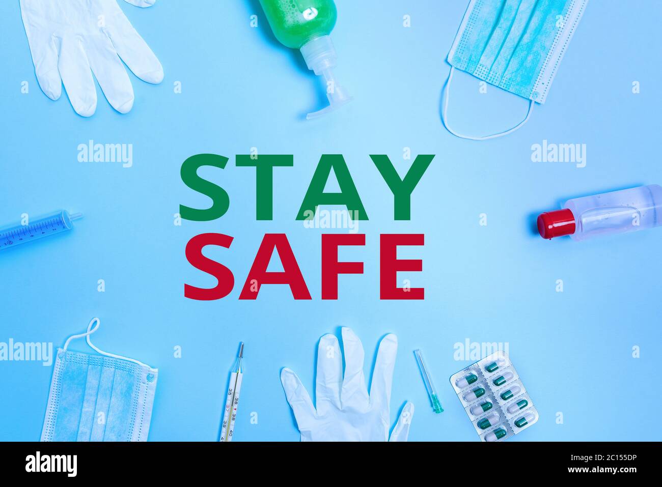 Conceptual hand writing showing Stay Safe. Concept meaning secure from ...