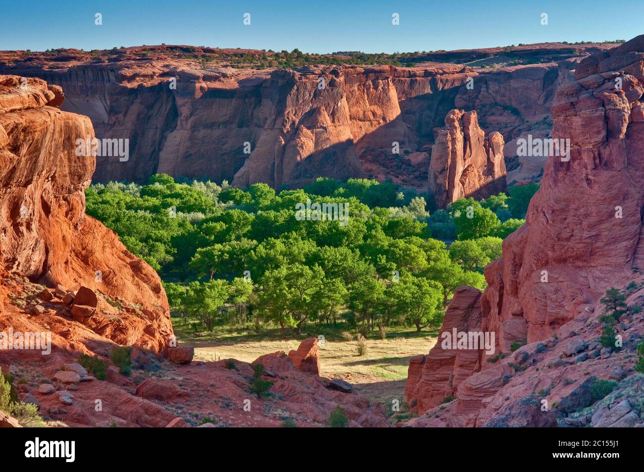 Canyon de Chelly from Tunnel Overlook at sunrise, Canyon de Chelly ...