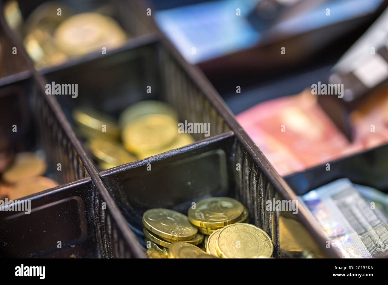Retail cash register euro hi-res stock photography and images - Alamy