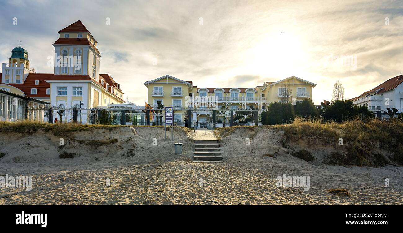 On the beach of Binz in Ruegen Stock Photo - Alamy