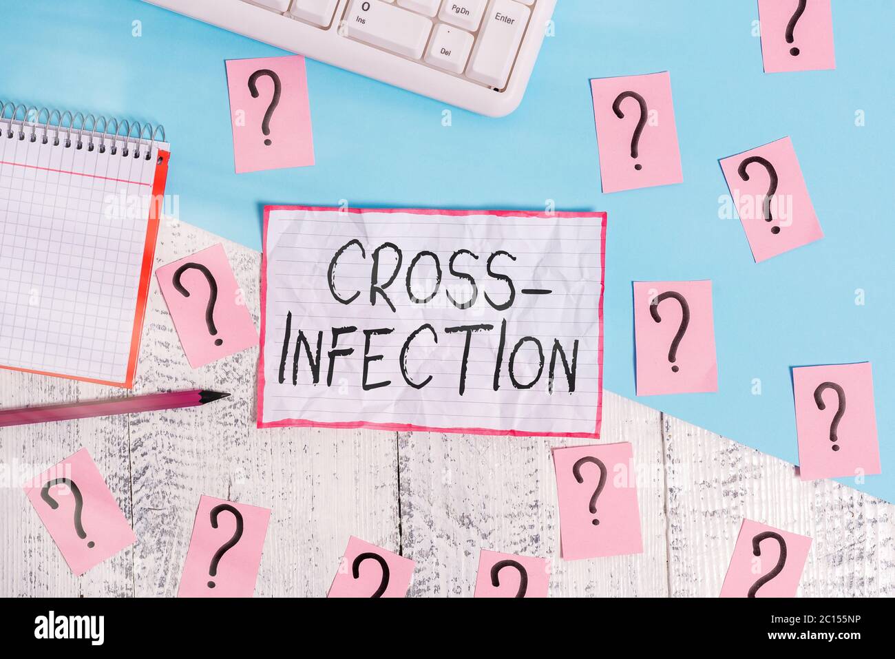 Handwriting text Cross Infection. Conceptual photo diseasecausing ...