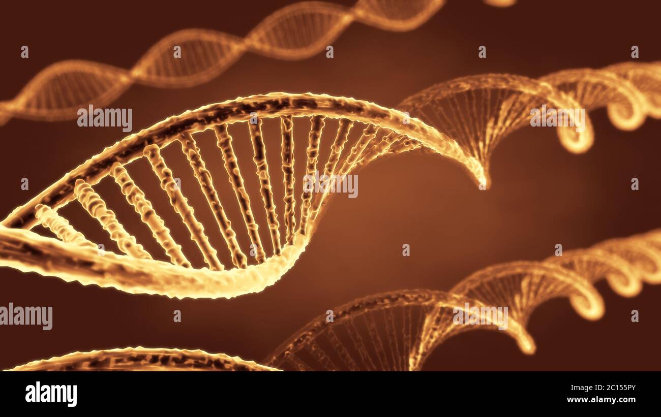Illustration of ribonucleic acid or dna strand Stock Photo - Alamy