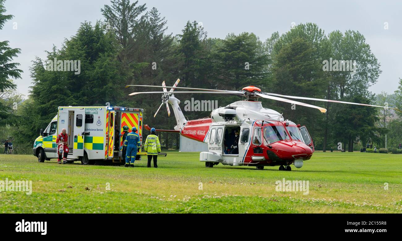 Cooper Park, Elgin, Moray, UK. 13th June, 2020. UK. This is HMCG ...