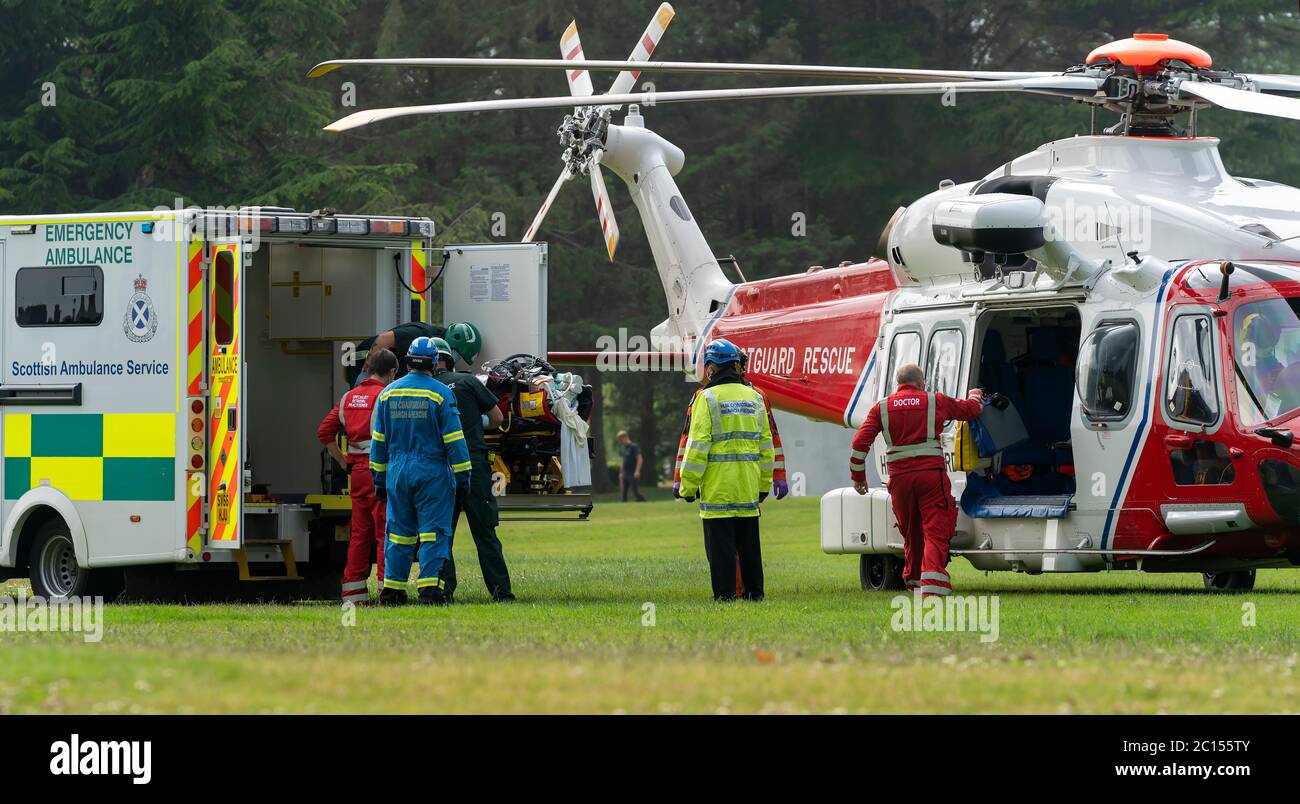 Cooper Park, Elgin, Moray, UK. 13th June, 2020. UK. This is HMCG ...