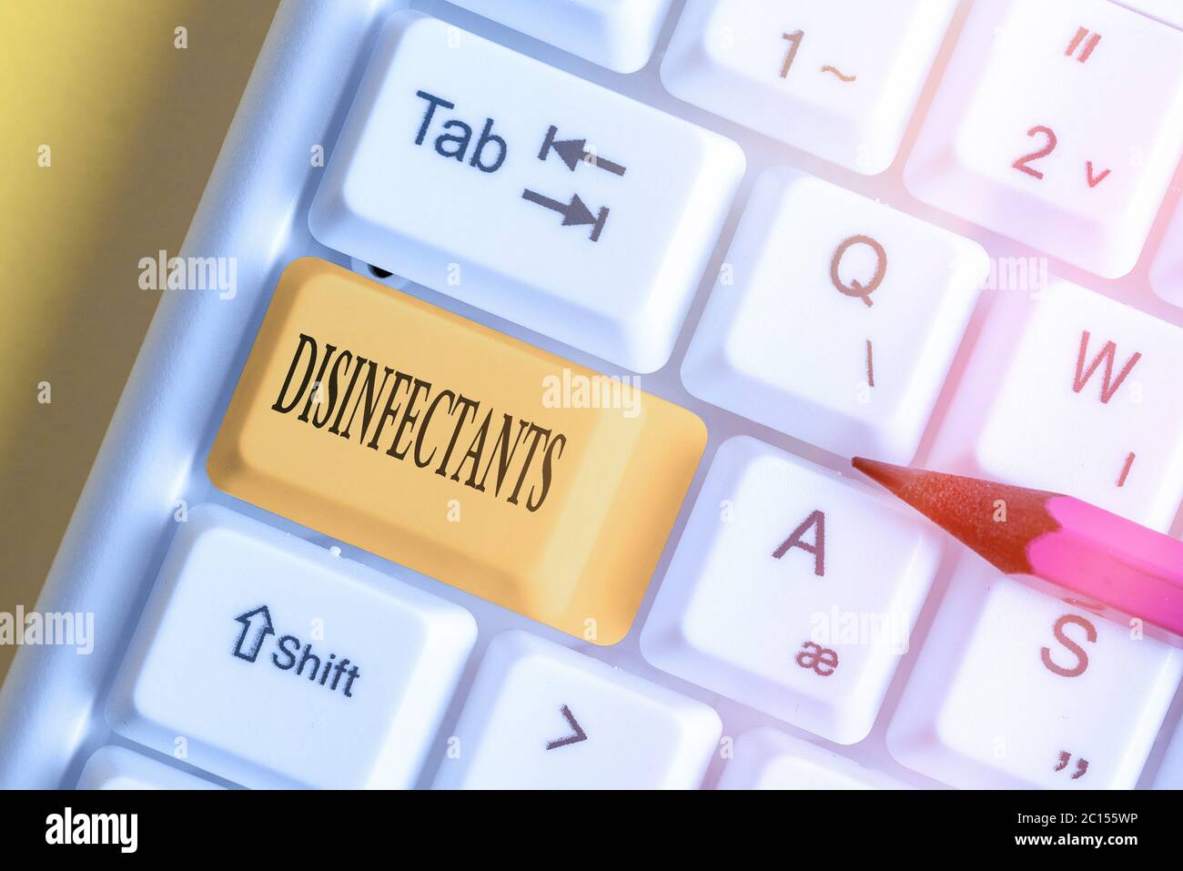 Conceptual hand writing showing Disinfectants. Concept meaning chemical ...