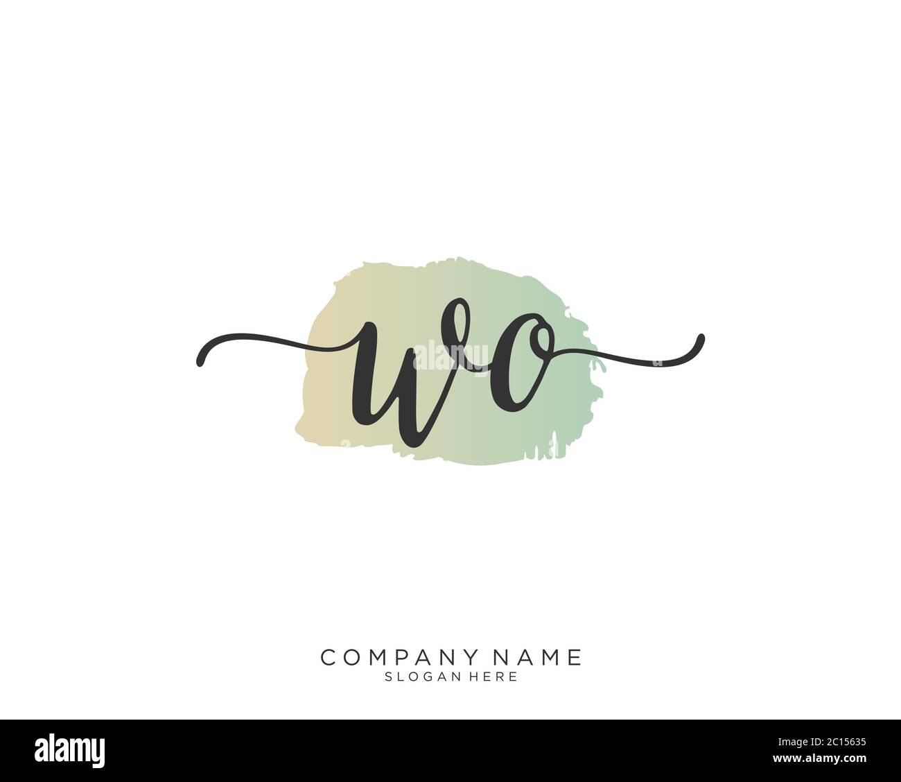 Wo initials logo hi-res stock photography and images - Alamy