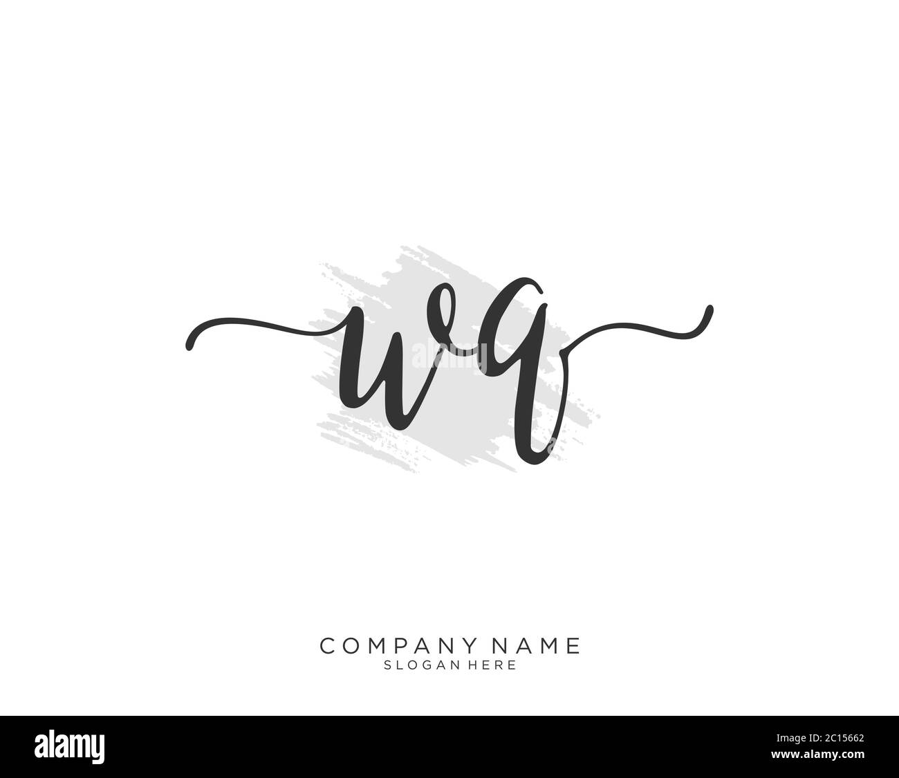 Wq initials logo hi-res stock photography and images - Alamy