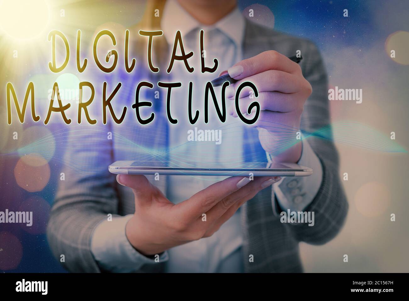 Handwriting text writing Digital Marketing. Conceptual photo promotion ...
