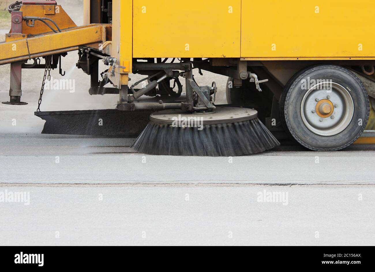 Brush of a street sweeper hi-res stock photography and images - Alamy