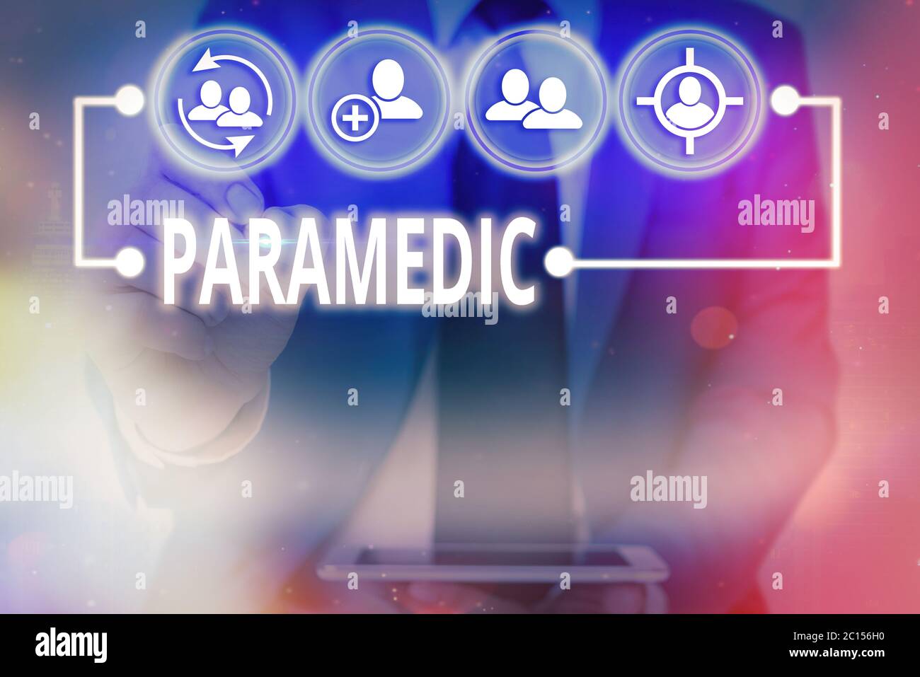 Writing note showing Paramedic. Business concept for a health worker ...