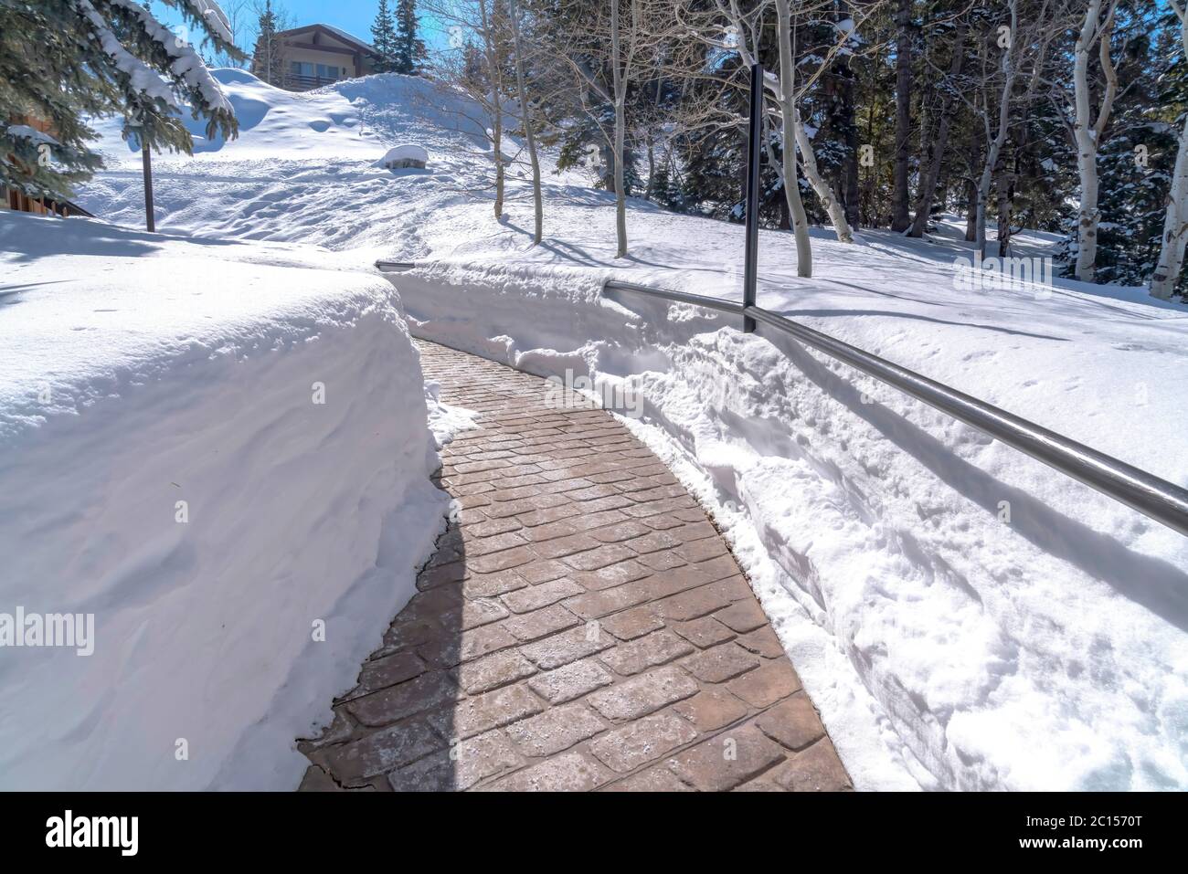 Brick path into the slope hi-res stock photography and images - Alamy