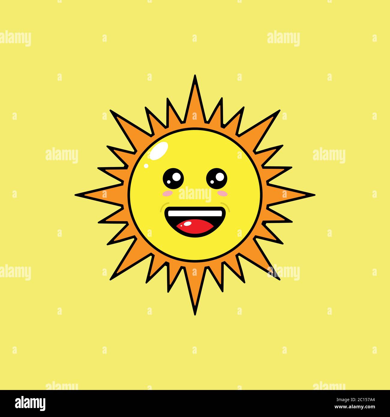 This illustration depicts the sun's mascot. This illustration can be ...