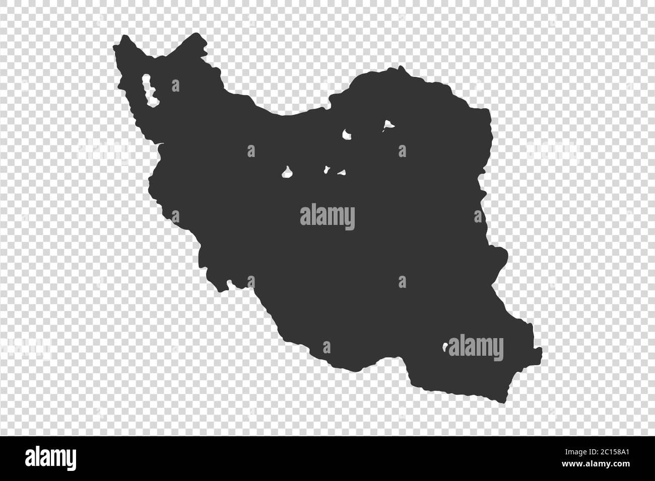 Iran map with gray tone on png or transparent background,illustration ...