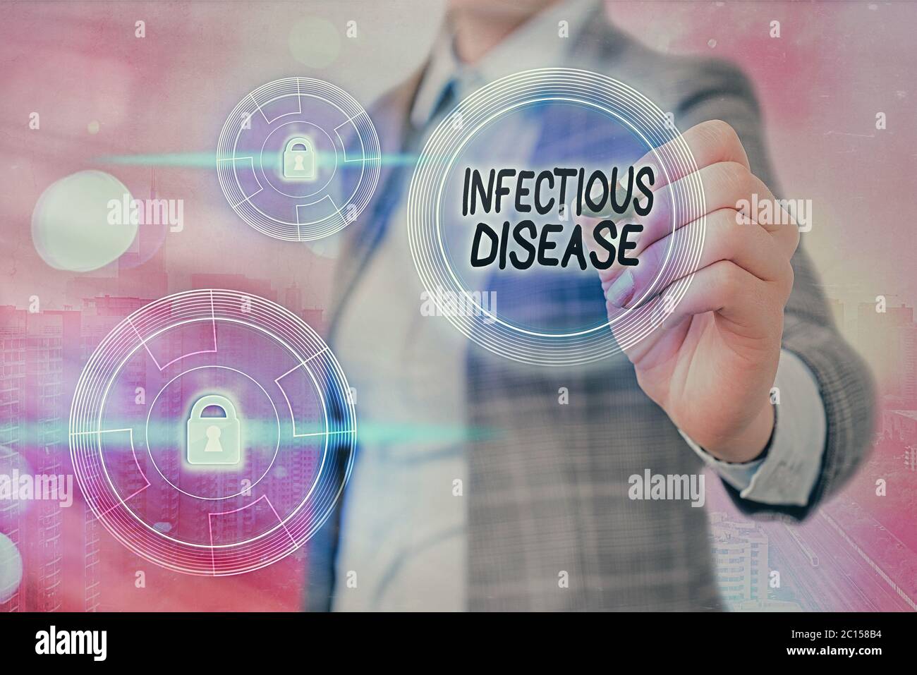 Text sign showing Infectious Disease. Business photo showcasing caused ...