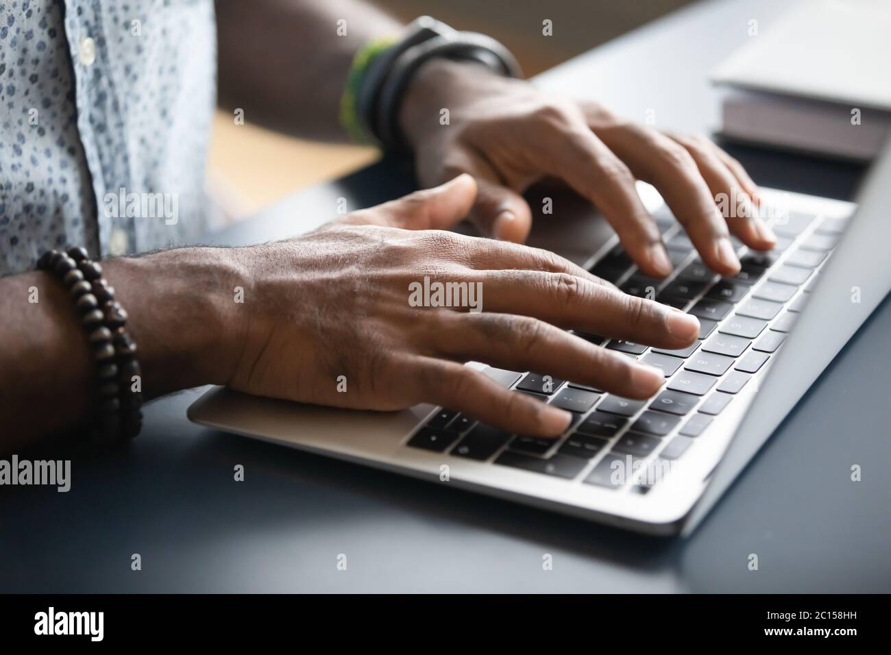 African american hands typing hi-res stock photography and images - Alamy