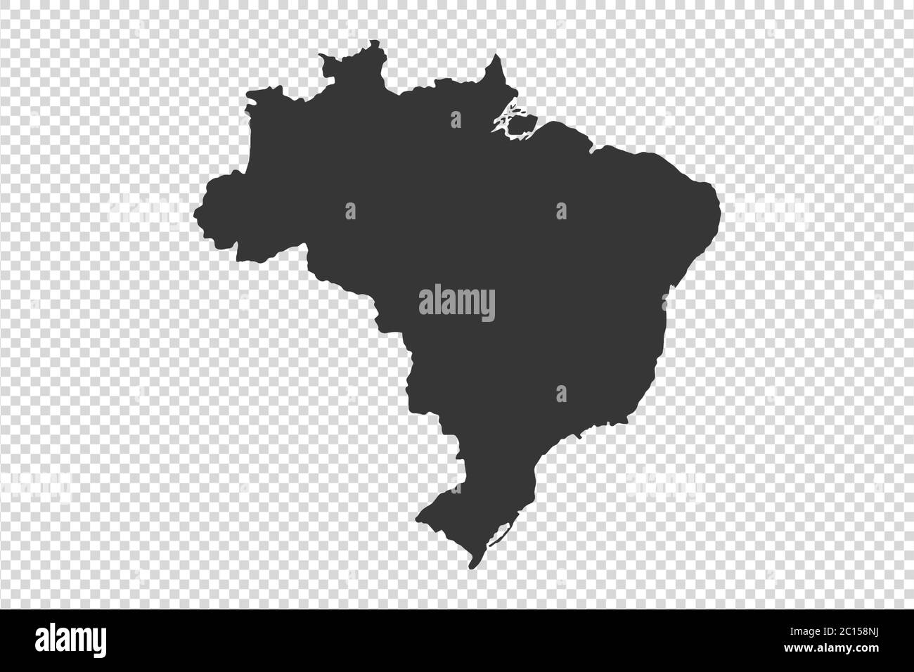 Brazil map with gray tone on png or transparent background,illustration ...