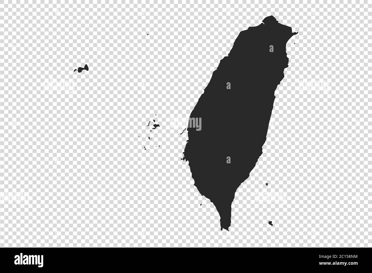 Taiwan map with gray tone on png or transparent background,illustration ...