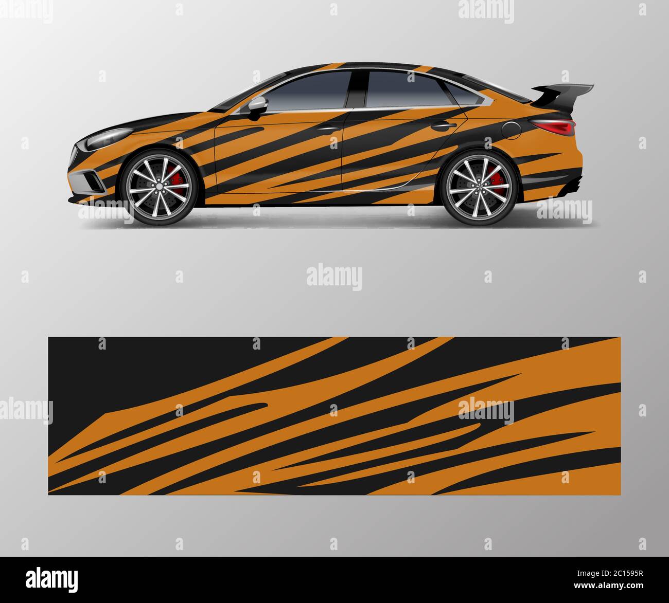 wrap design for custom sport car. Sport racing car wrap decal and ...