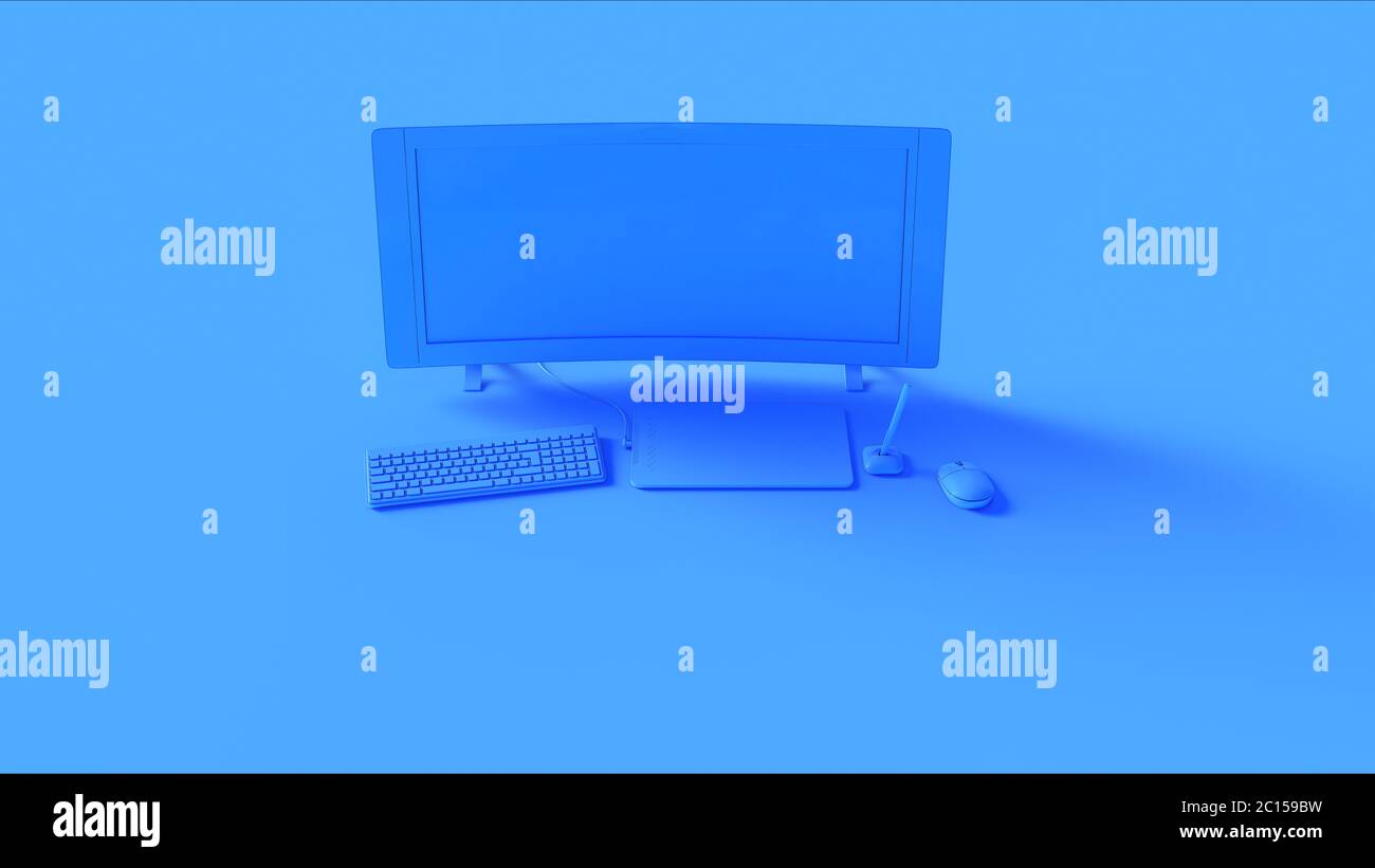 Curved computer screen and keyboard hi-res stock photography and images ...