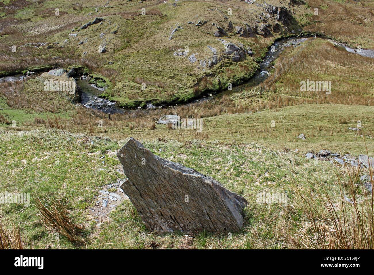 Scenery on mountain walk around Blaen Pennant, Wenallt Tap near ...
