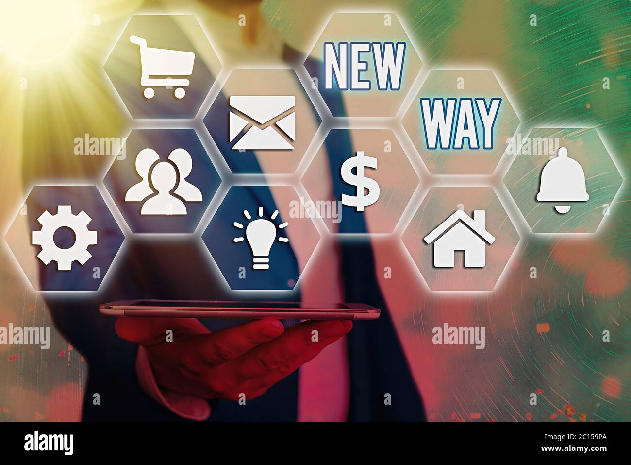 Handwriting text writing New Way. Conceptual photo Charting a different ...