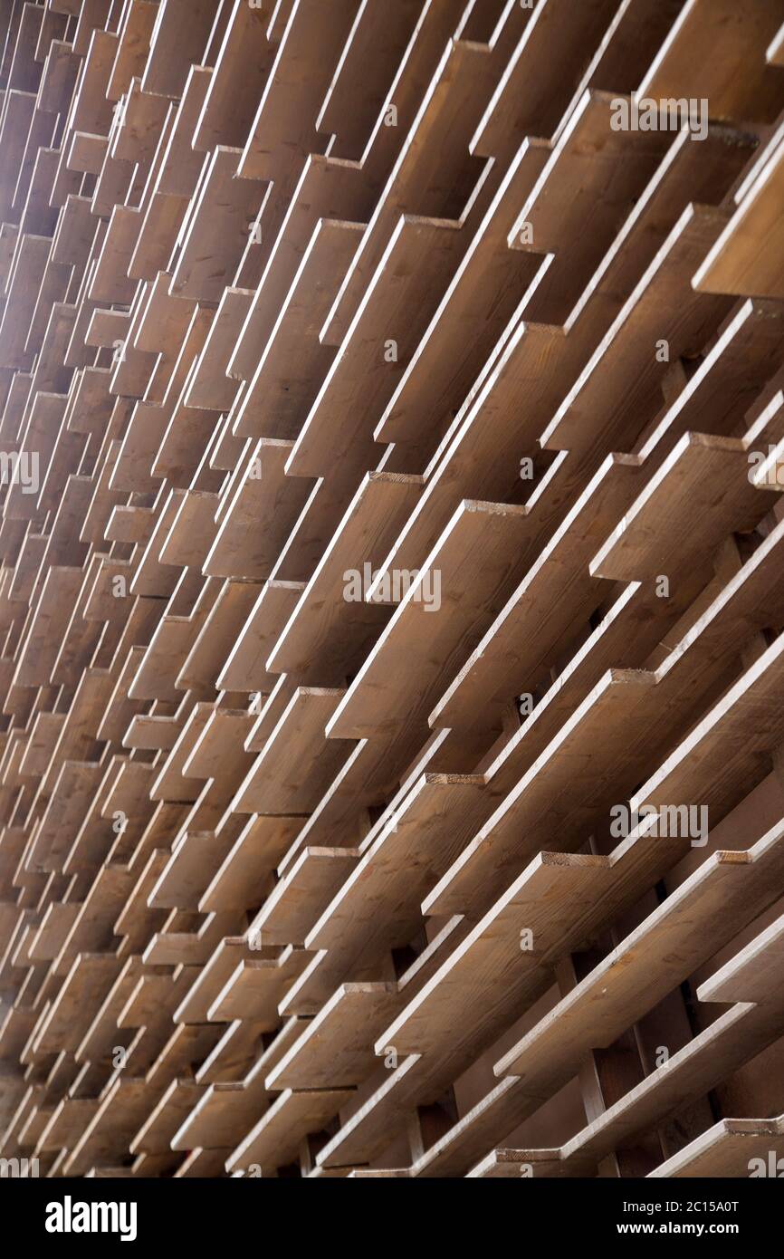 Wall of wood boards Stock Photo - Alamy