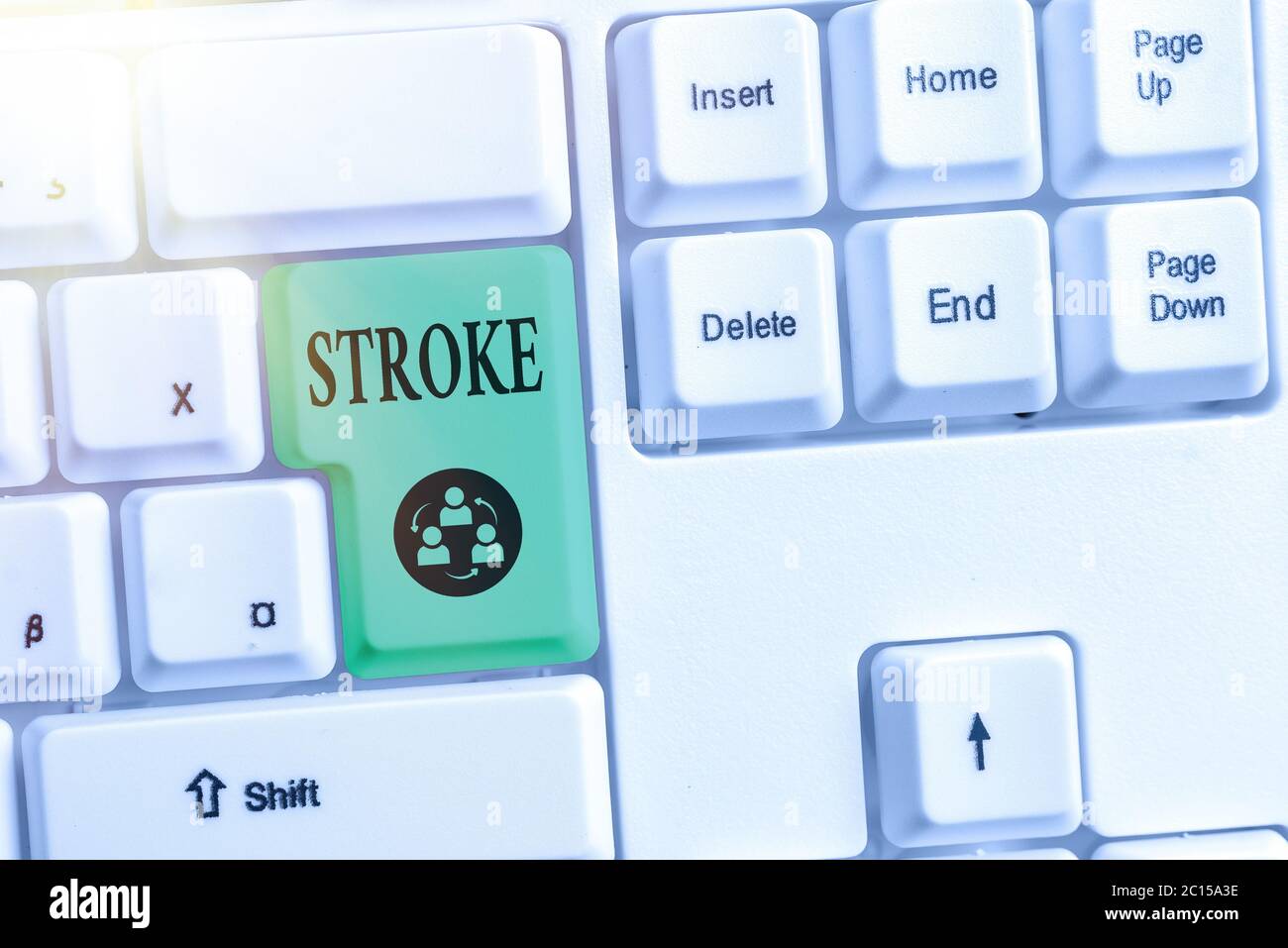 Writing note showing Stroke. Business concept for caused by bleeding ...