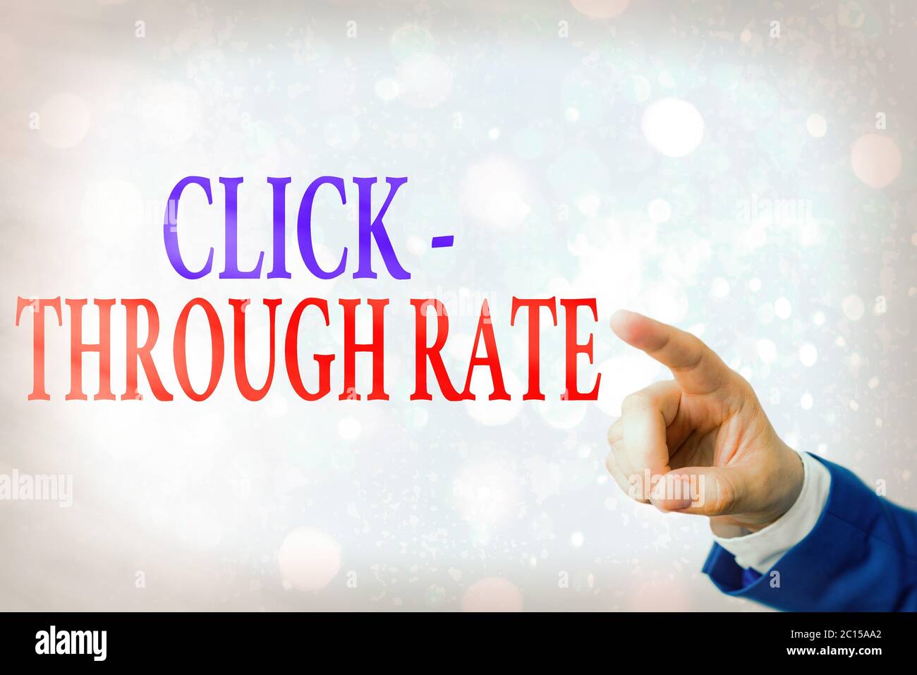 Writing note showing Click through Rate. Business concept for number of ...