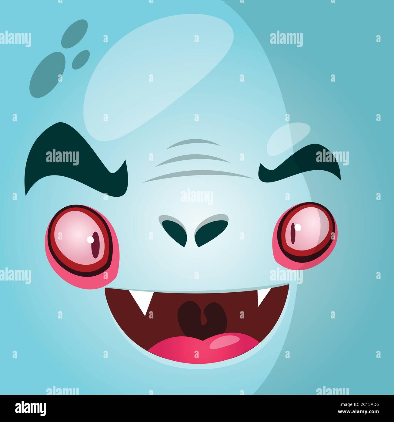 Cartoon vampire face. Halloween vector illustration Stock Vector Image ...