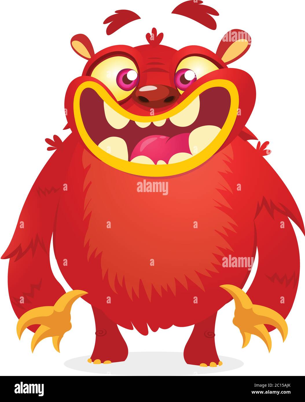Cartoon red monster Stock Vector Image & Art - Alamy