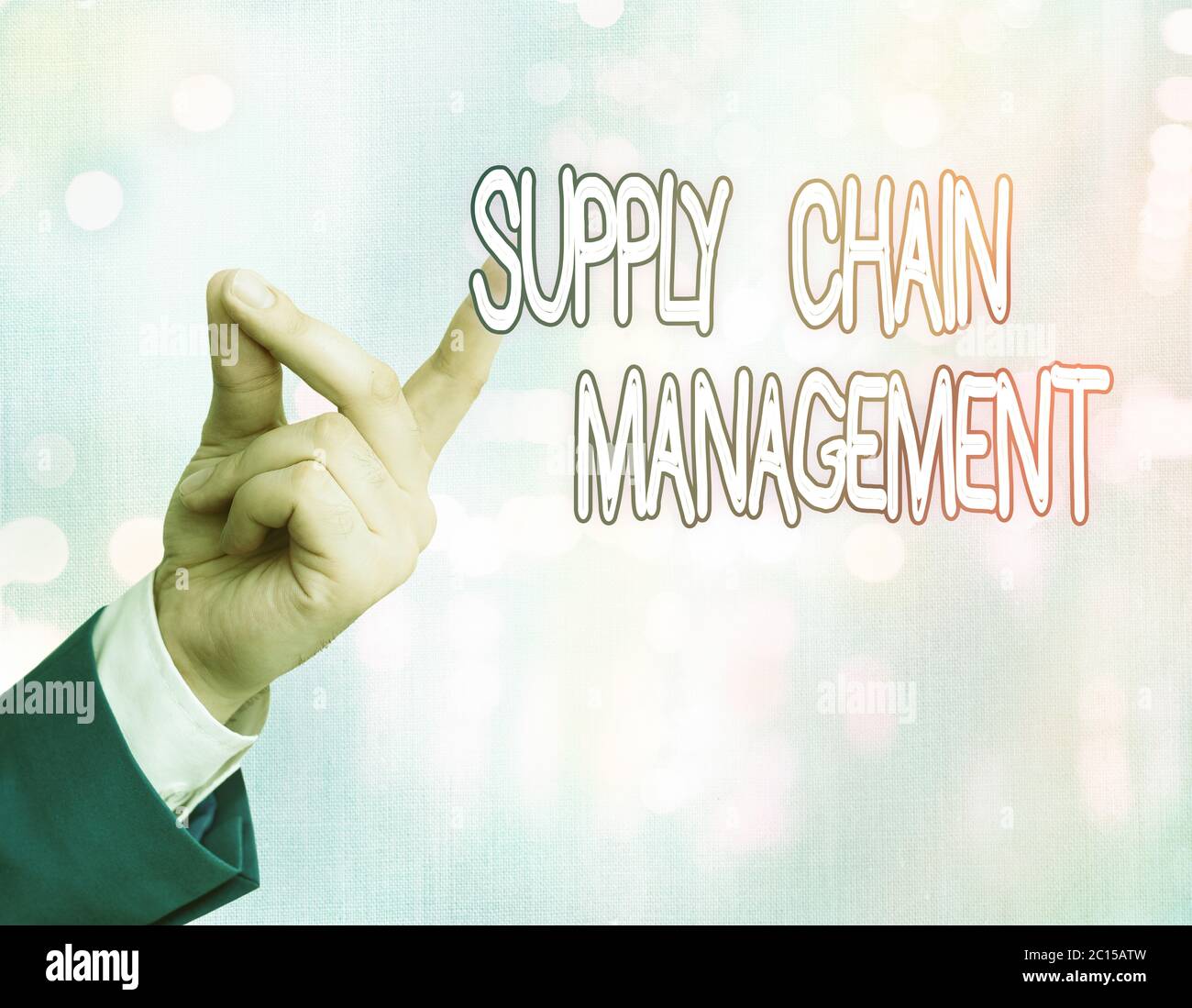 Handwriting text Supply Chain Management. Conceptual photo Aspects of ...